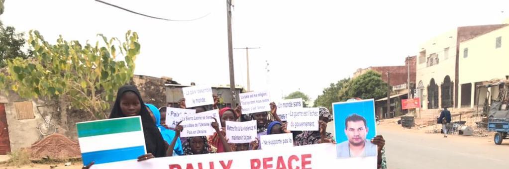 Peace rally by people of Sierra Leone in support of Global Peace 2030 ...